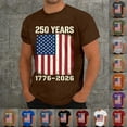 250 Anniversary USA Shirt Mens Short Sleeve Crewneck Patriotic Graphic ...