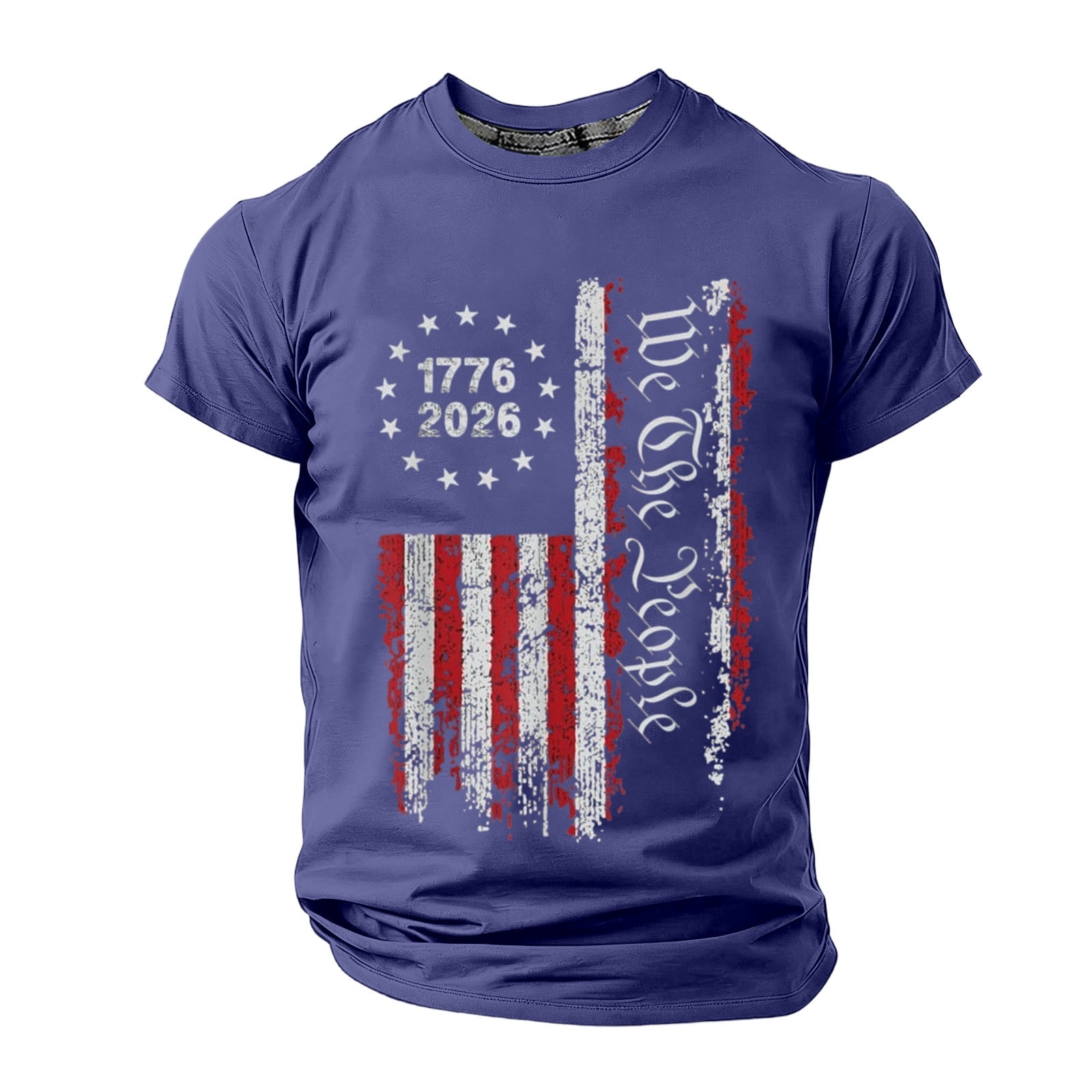 250 Anniversary USA Shirt Mens Short Sleeve Crewneck Patriotic Graphic ...