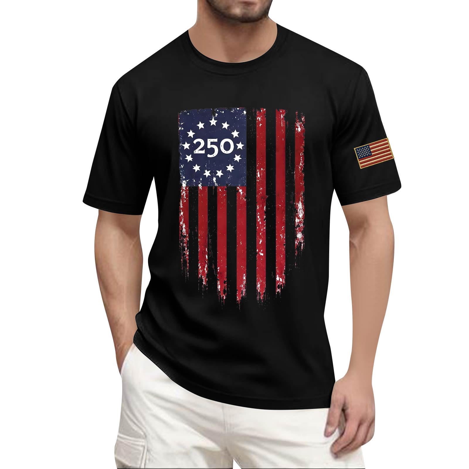 250 Anniversary USA Shirt for Men 1776-2026 250 Years America Flag Tees ...