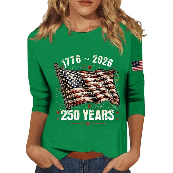 250 Anniversary USA Shirts for Women Independence Day Top American Flag ...