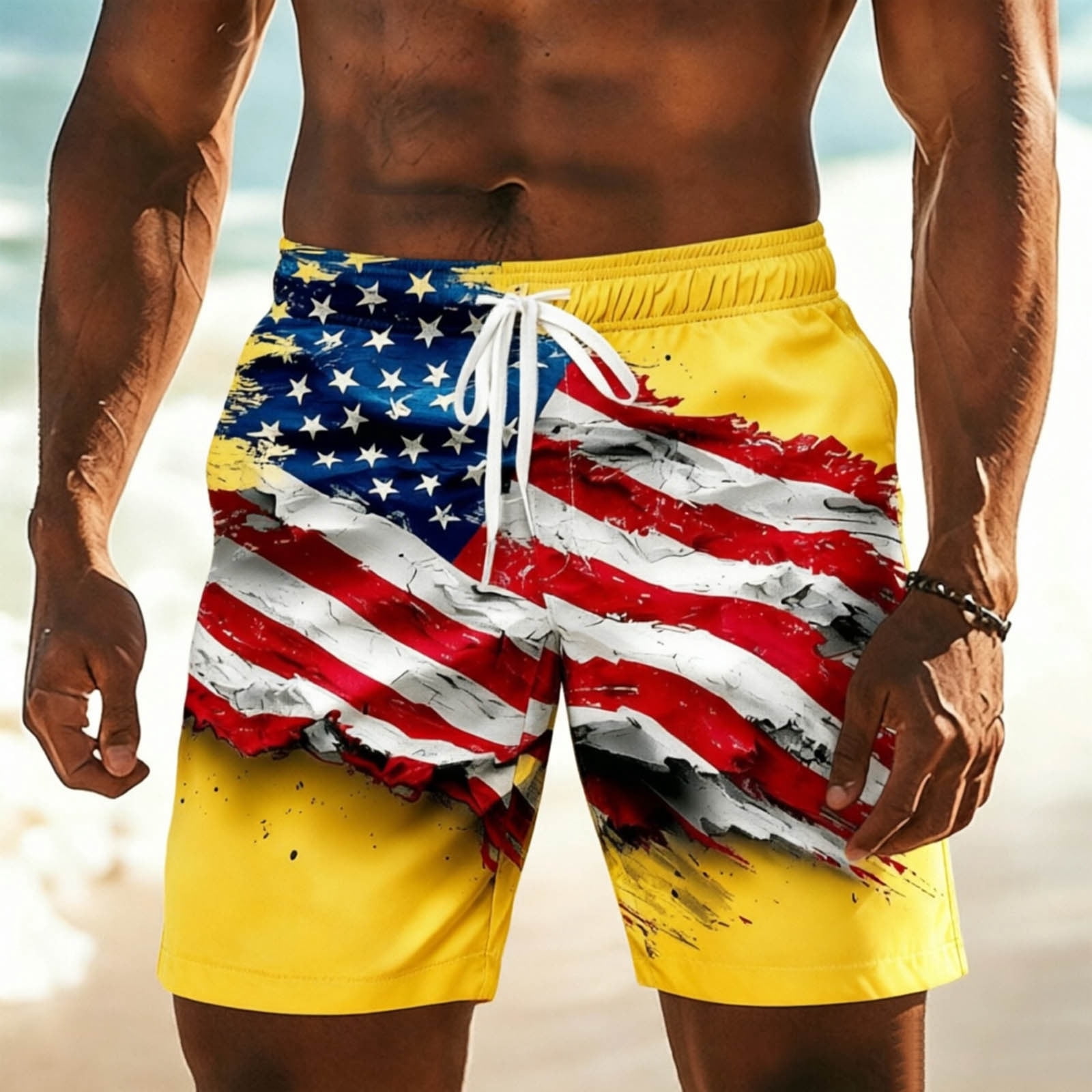 250 Anniversary USA Shorts Men Vintage Casual Athletic Shorts Patriotic ...