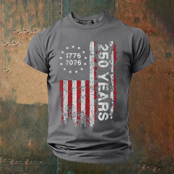 250 Anniversary USA Tshirt Unisex Graphic Print Short Sleeve Casual ...