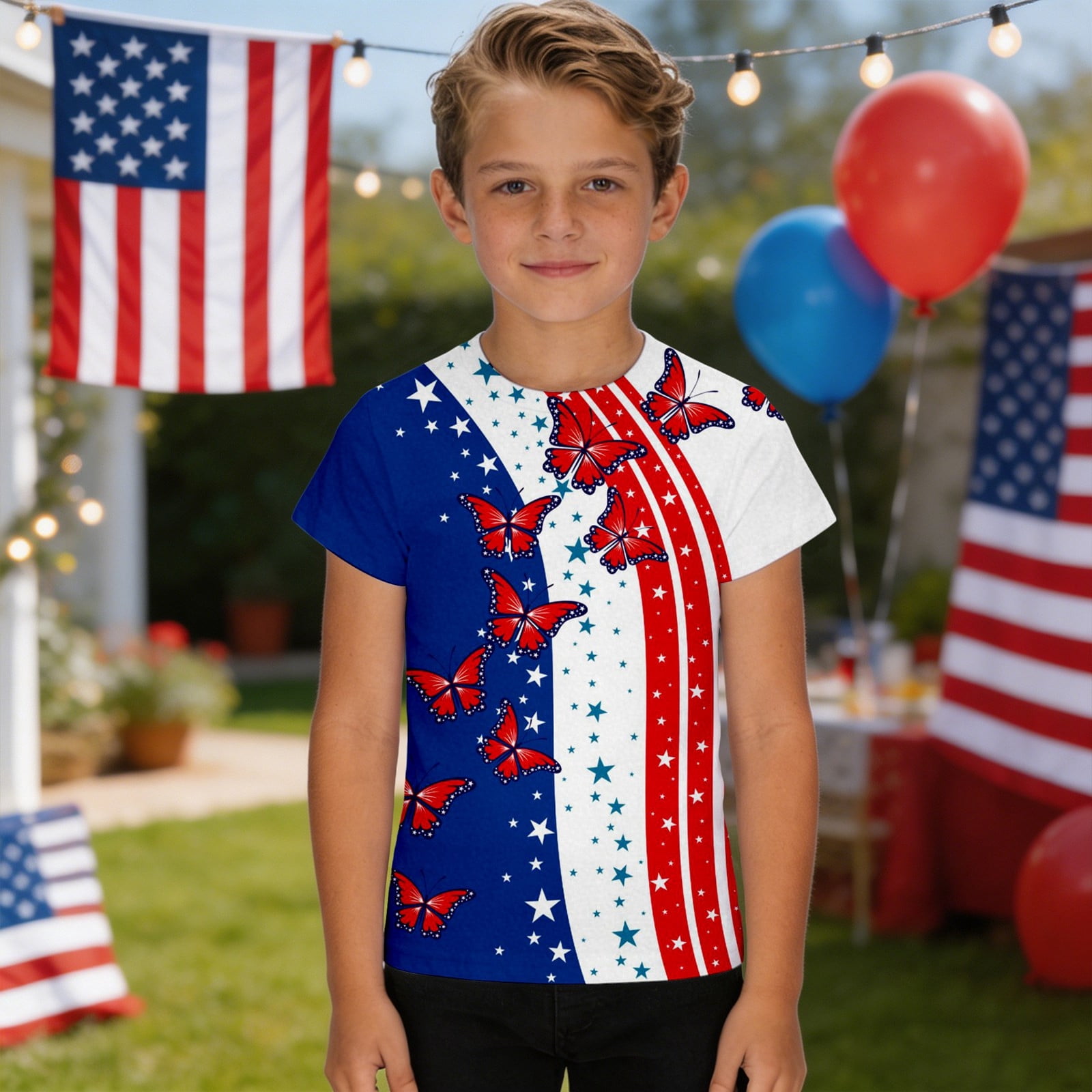 250 Anniversary Usa Boys Patriotic Graphic 4Th of July Kids Print Soft ...