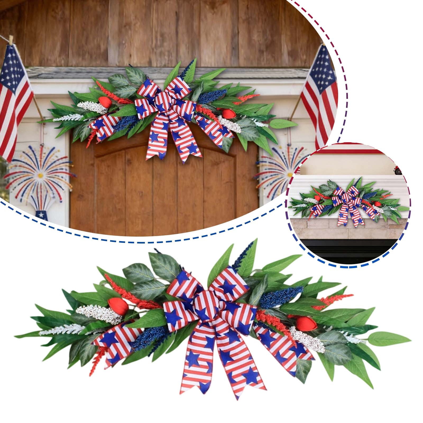 250 Anniversary Usa Decorations,Elegant Faux Floral Archway for Doorway ...