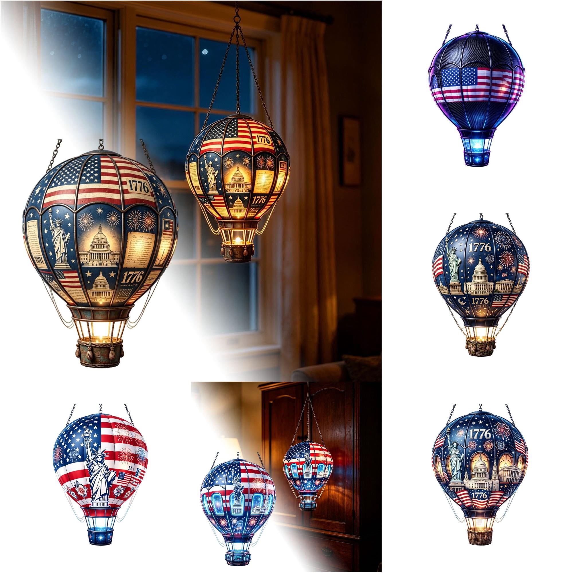 250 Anniversary Usa Decorations,Independence Day Hot Air Balloon ...
