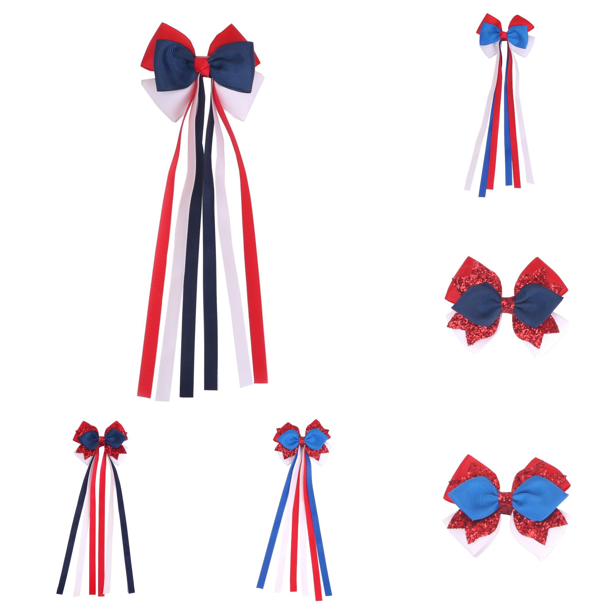 250 Anniversary Usa Decorations,July 4th Bow Hair Handmade Independence ...