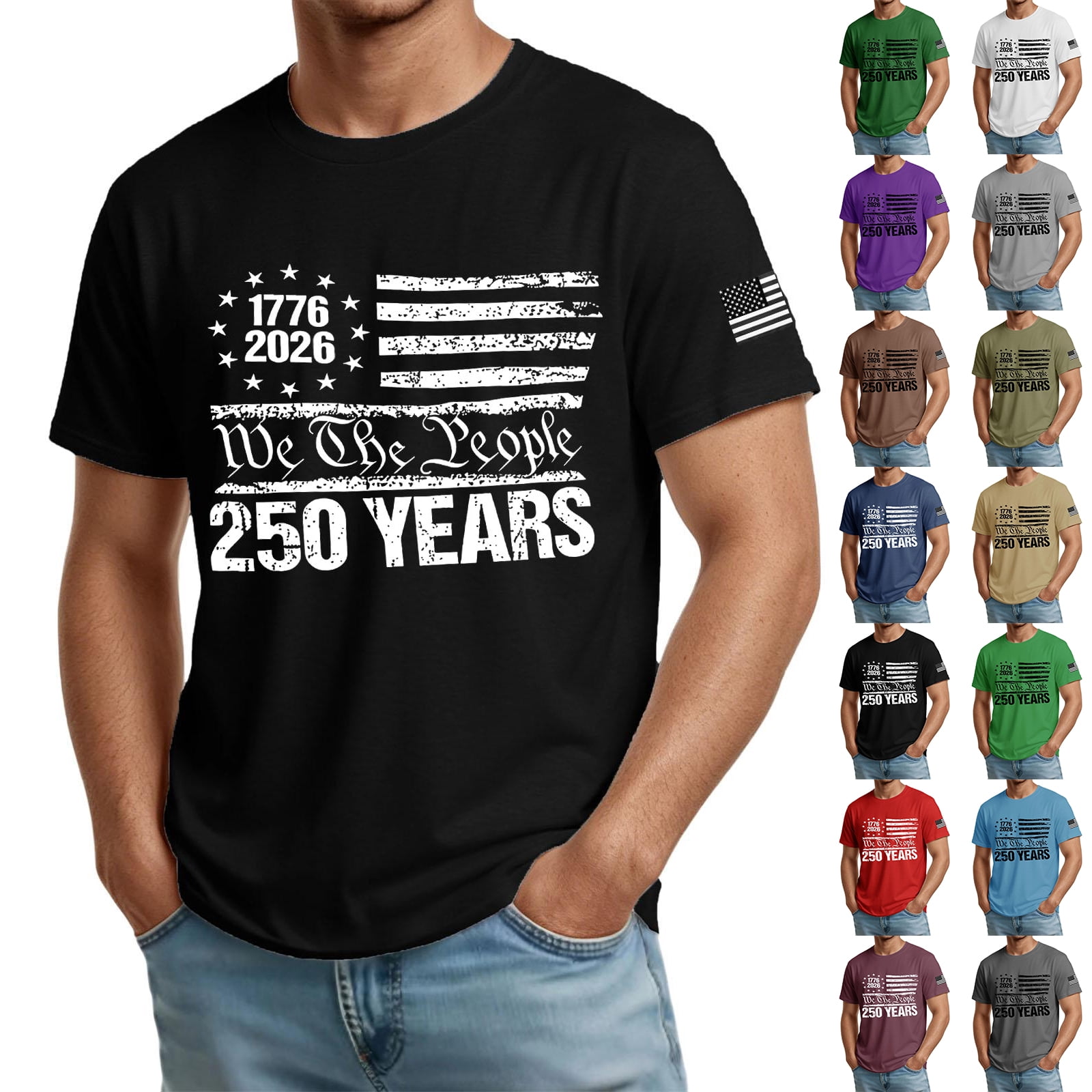 250 Anniversary Usa Flag 1776 4th Of July Shirts for Men Patriotic ...