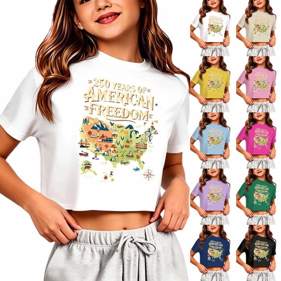 250 Anniversary Usa Kids Independence Day Casual Summer Short Sleeve ...