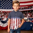250 Anniversary Usa Kids Independence Day Print Button Up Short Sleeve ...