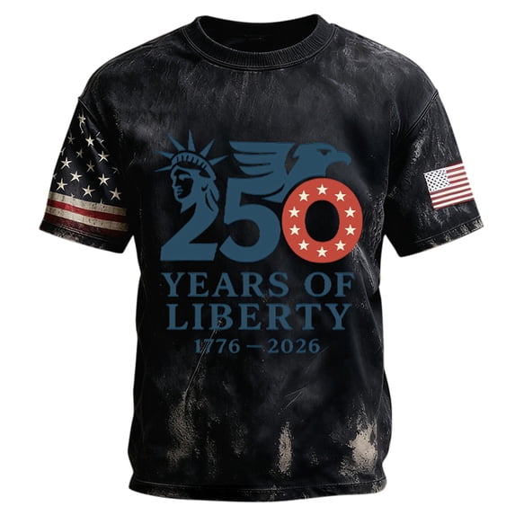 250 Anniversary Usa Men's Clothing Graphic Print Short Sleeve T Shirt ...