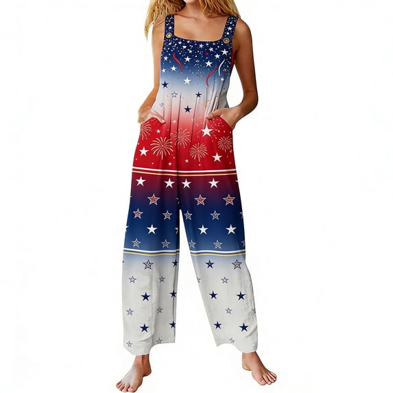 250 Anniversary Usa Overalls Shorts for Women Adjustable Strap Button ...