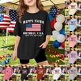 250 Anniversary Usa Shirt Girls Stylish Graphic Print Soft Casual Tee ...