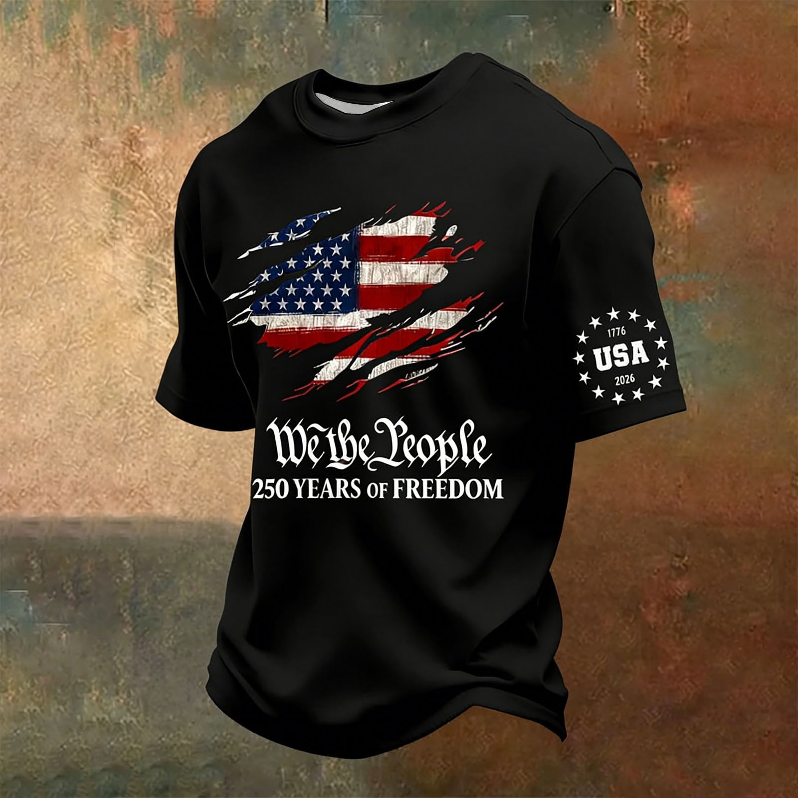 250 Anniversary Usa Shirt Short Sleeve Mens Shirts American Flag ...