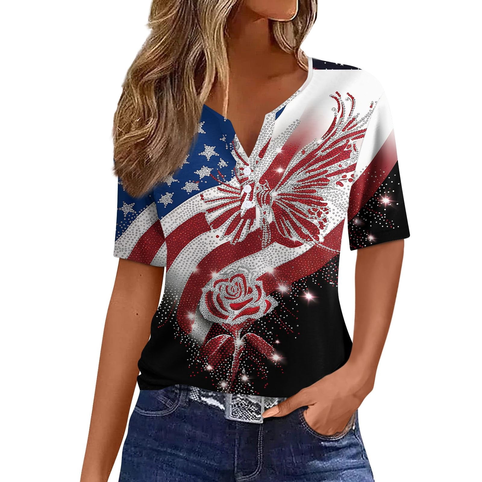 250 Anniversary Usa Shirt Women 4Th Of July V Neck 2026 Shirts Pumpkin ...