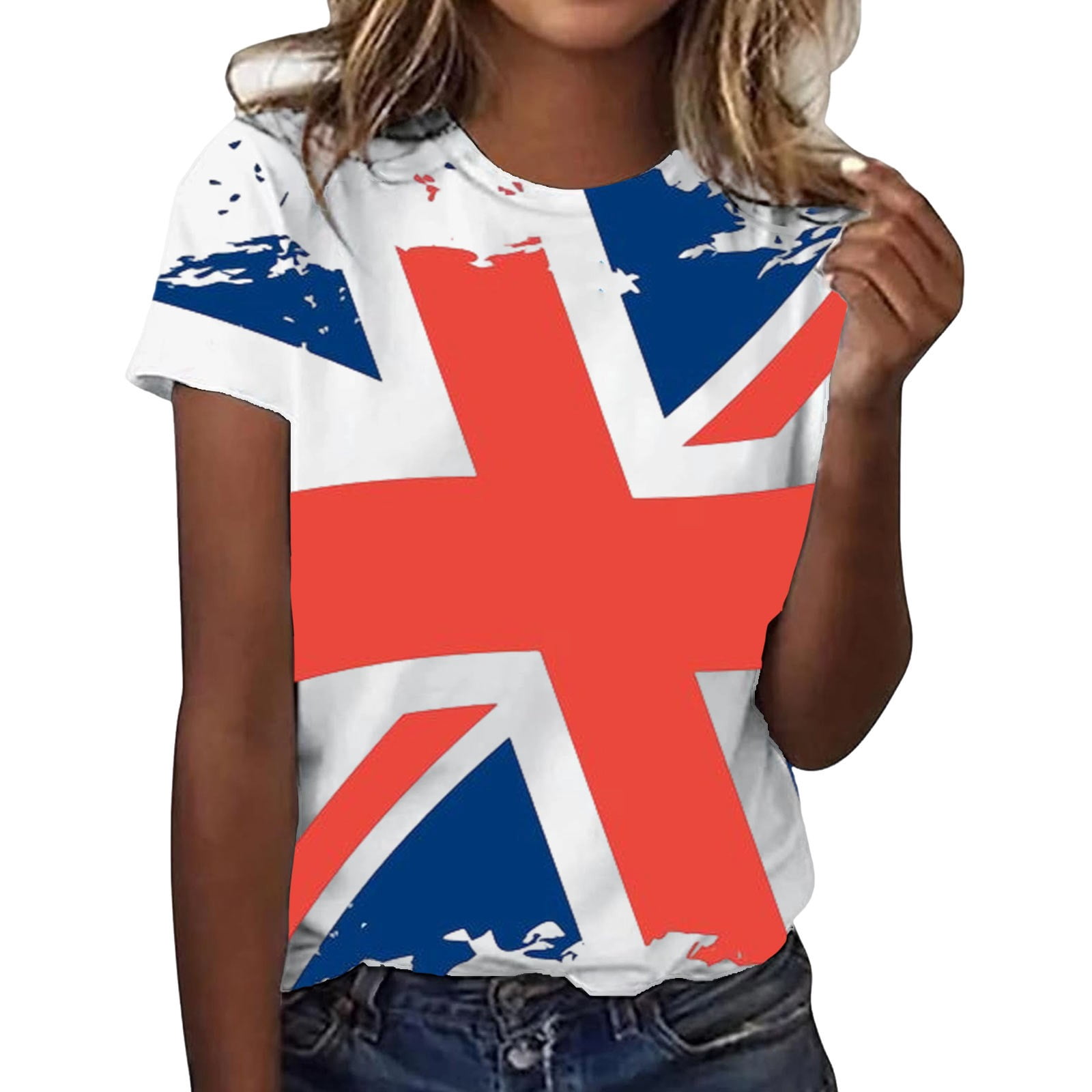 250 Anniversary Usa Shirt Women Casual Loose Fit Graphic Print Short ...