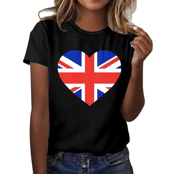 250 Anniversary Usa Shirt Women Casual Loose Fit Graphic Print Short ...