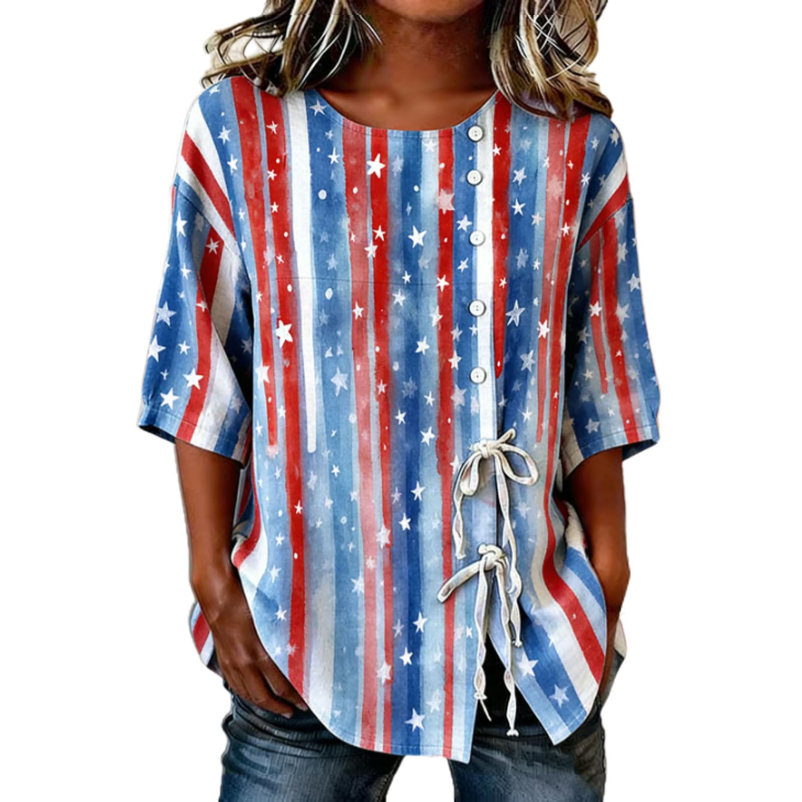 250 Anniversary Usa Shirt Women Summer Casual Short Sleeve Shirt With ...