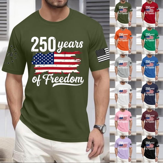 250 Anniversary Usa T Shirt 1776 Flag Mens 4th Of July Patriotic Shirt ...