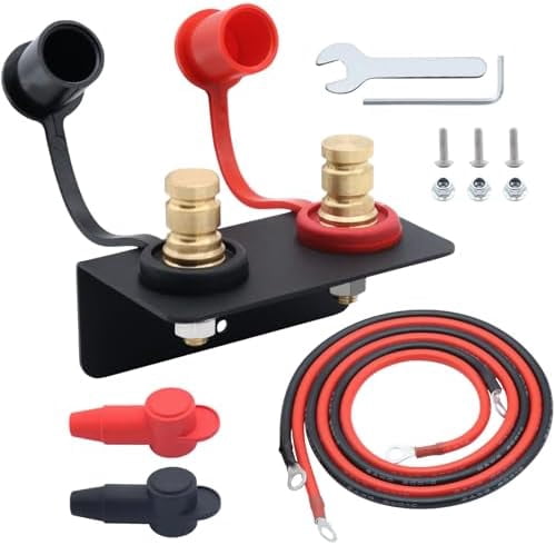250 A Battery Jump Post Remote Terminals Jumper Post Kit with 47 inch 6 ...