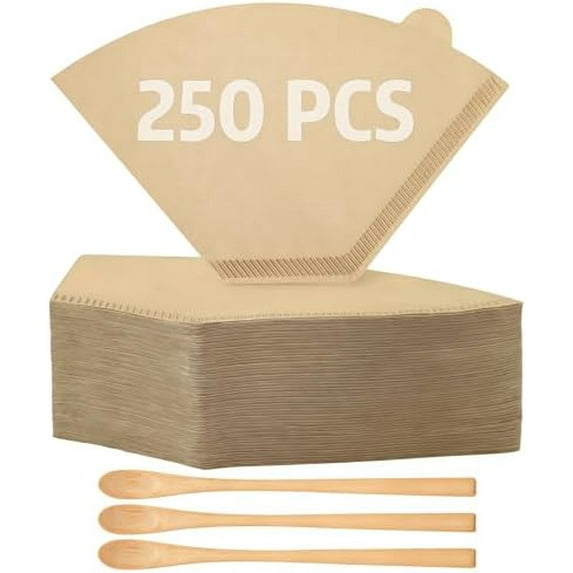 250 Count #2 Coffee Filter, Disposable Cone Coffee Filters For Pour ...