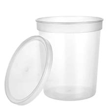 Clear Round Food Storage Containers for Kitchen Organization