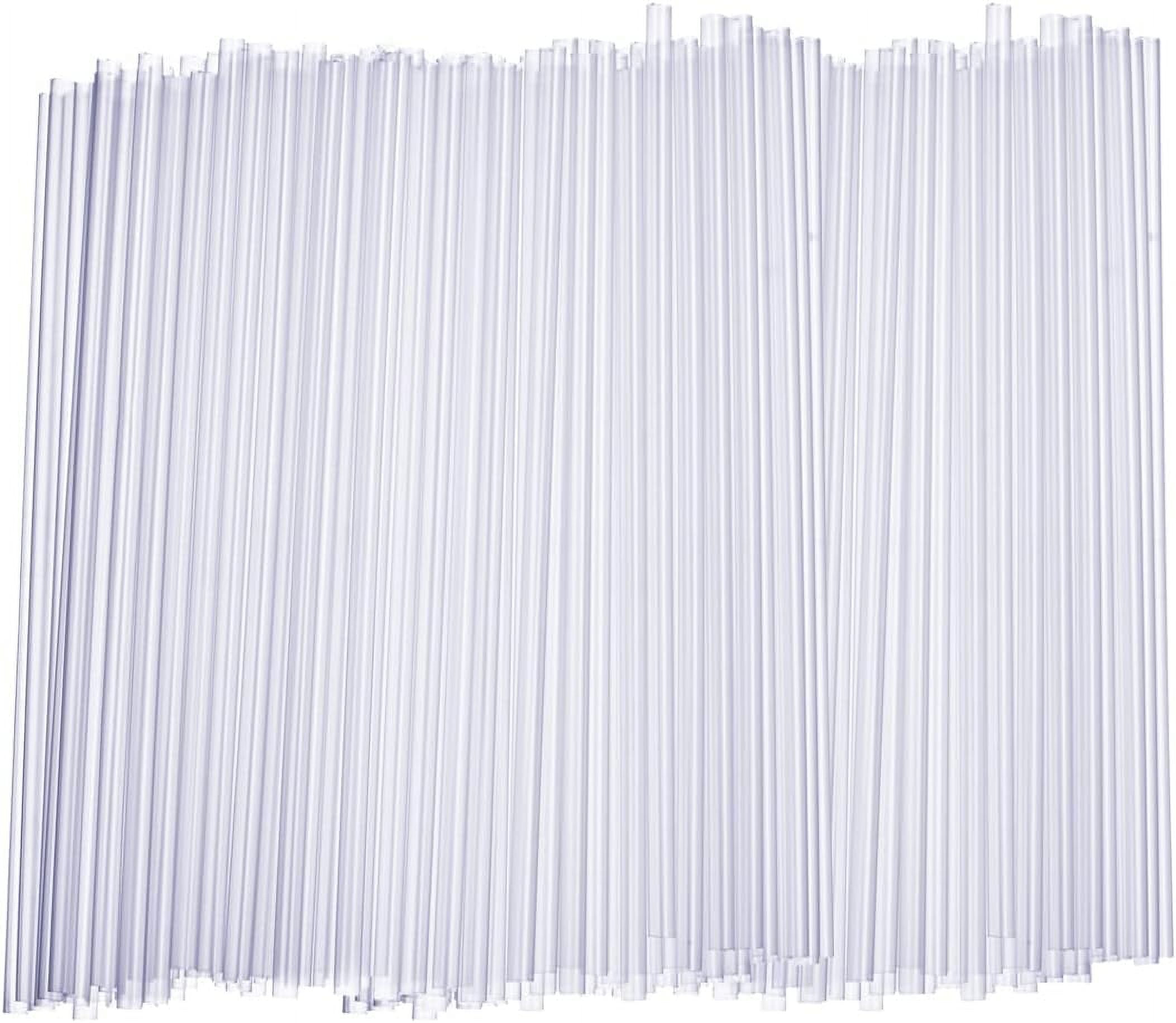 250 Count] 7.75"High Clear Straws, Disposable Plastic Drinking Straws ...