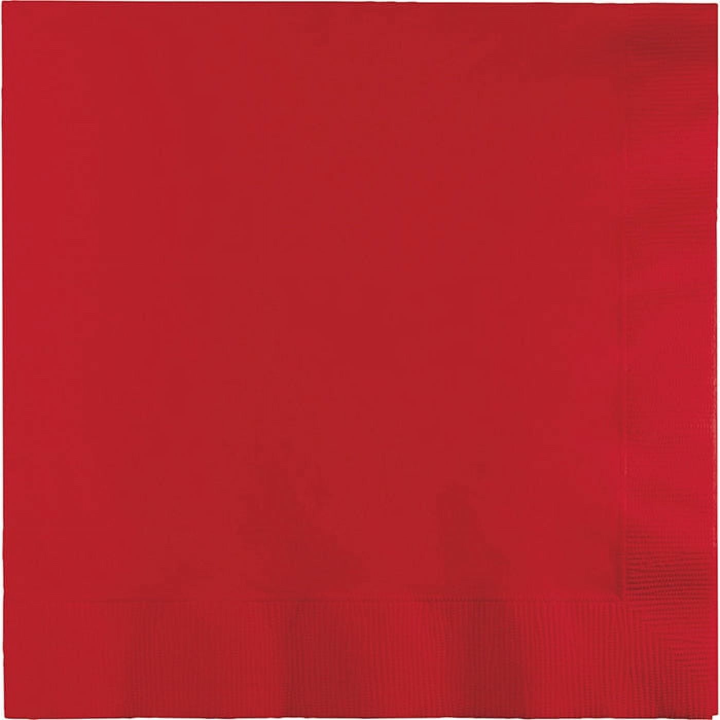 250 Count Bulk Pack Classic Red Dinner Napkins 3 Ply - Walmart.com
