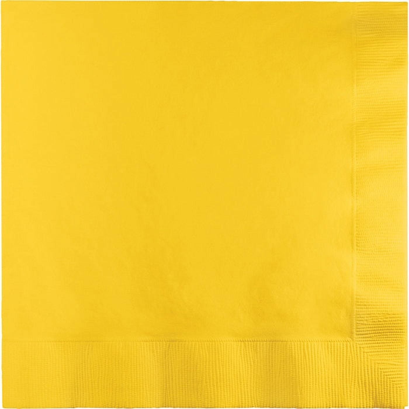 250 Count Bulk Pack School Bus Yellow Dinner Napkins 3 Ply - Walmart.com