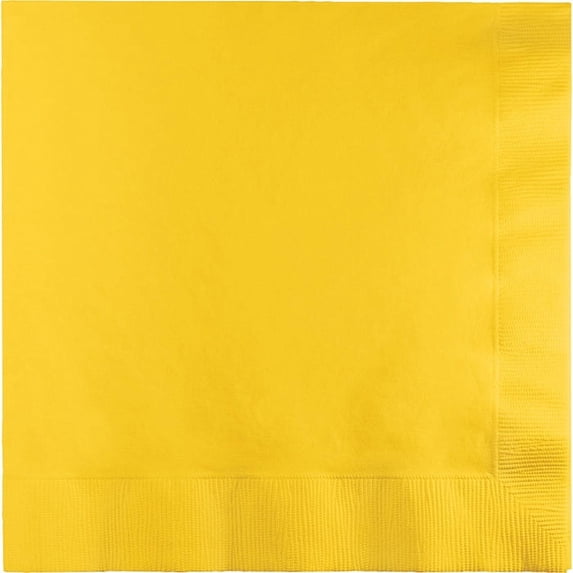 250 Count Bulk Pack School Bus Yellow Dinner Napkins 3 Ply - Walmart.com