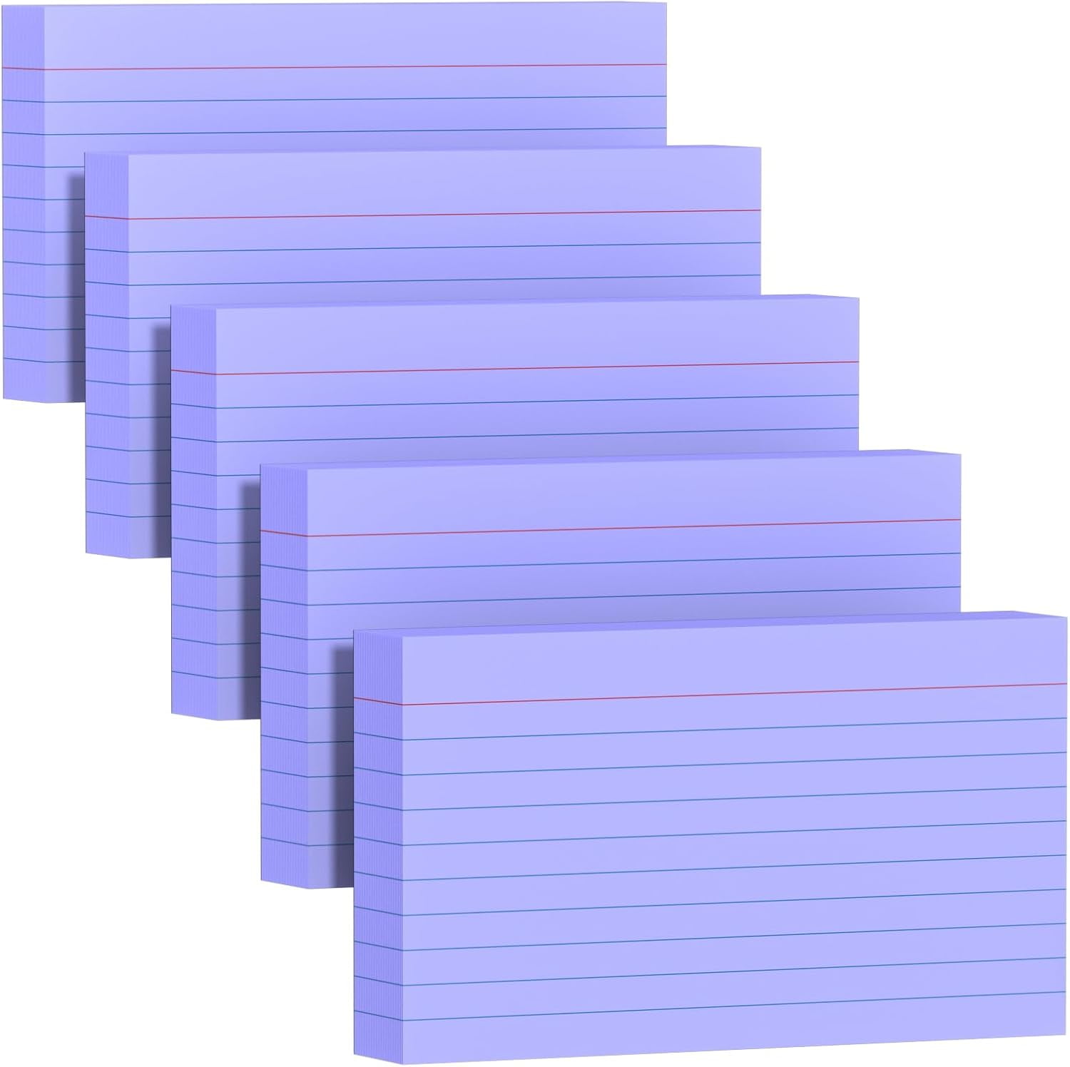 250 Count Index Cards 3x5 Inch 180gsm, Heavy Weight Purple Color Flash ...
