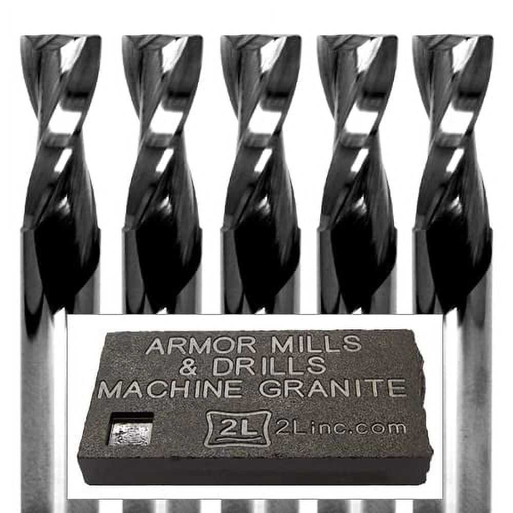 .250" Cutter Dia. Armor Mill, Solid Carbide 2 Flute End Mill Style Tool ...