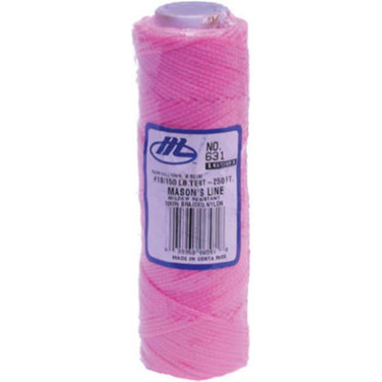 250' Fluorescent Pink Braided Nylon Mason Line, Marshalltown, 16581 ...