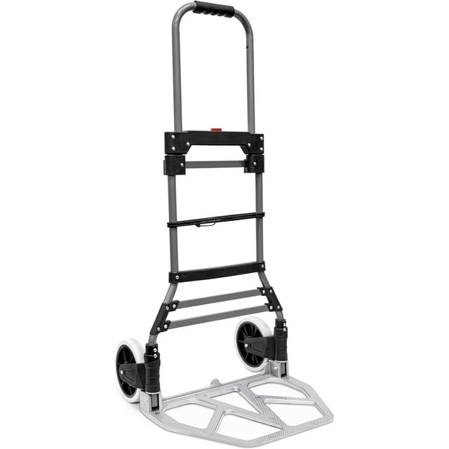 250 LB Aluminum Folding Hand Truck with Telescoping Handle - Light ...
