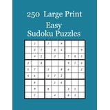 250 Large Print Easy Sudoku Puzzles (Paperback)(Large Print) - Walmart.com