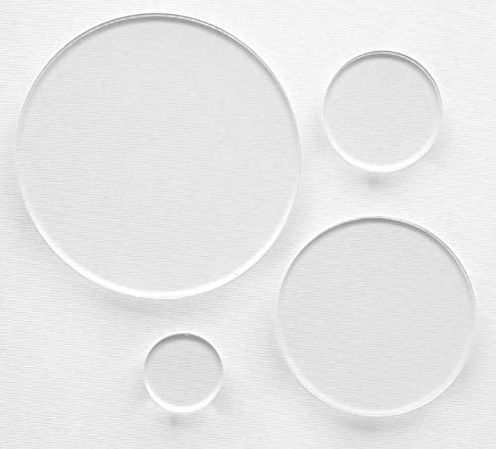 250 Laser Cut Clear Acrylic Blank Round Discs Smooth Edge Transparent ...