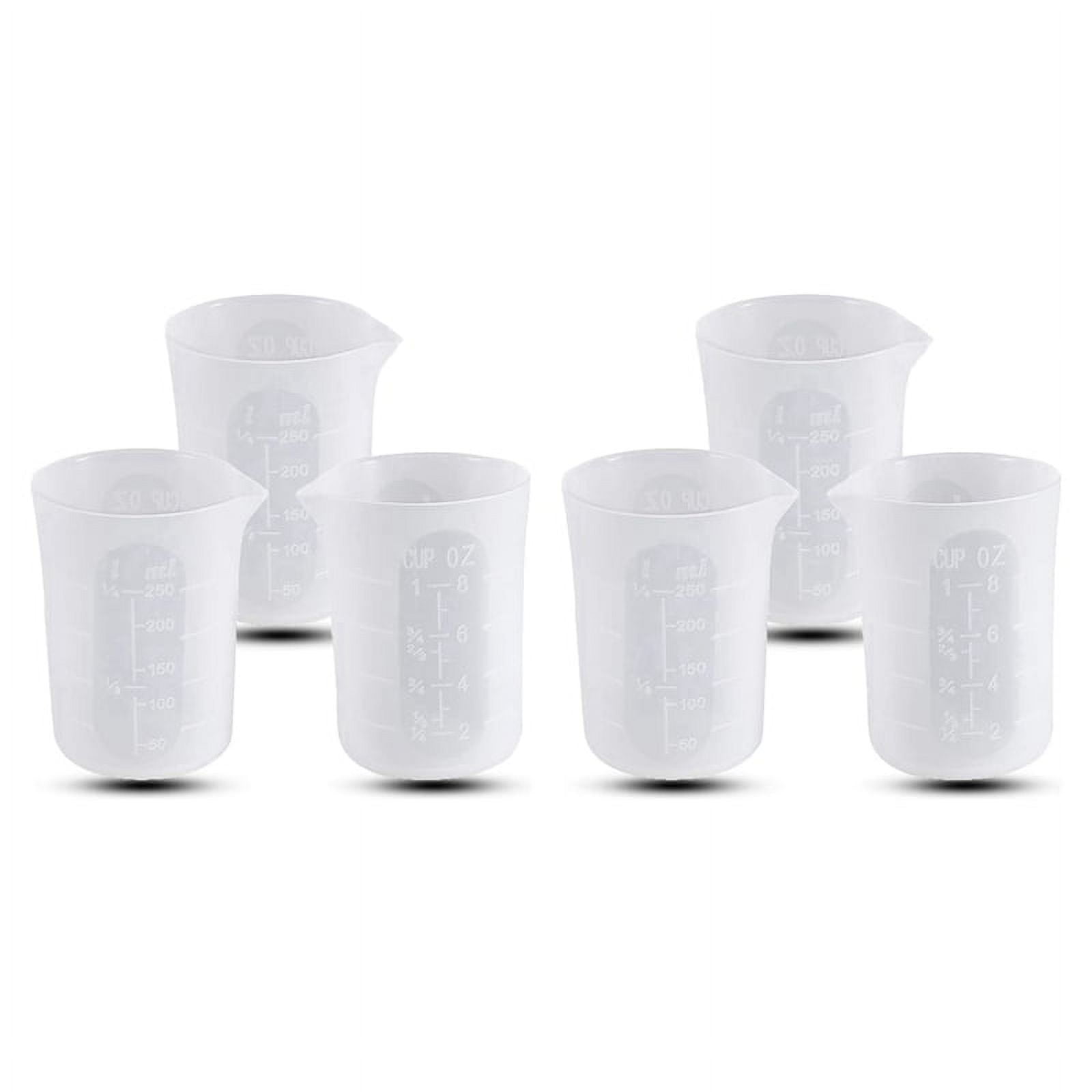 250 Ml Silicone Measuring Cups for Resin Making Non-Stick Mixing Soft ...