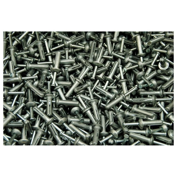 (250) Mushroom Head 1/4 x 1 Hammer Drive Pin Anchors Nail-in Hammer-in ...
