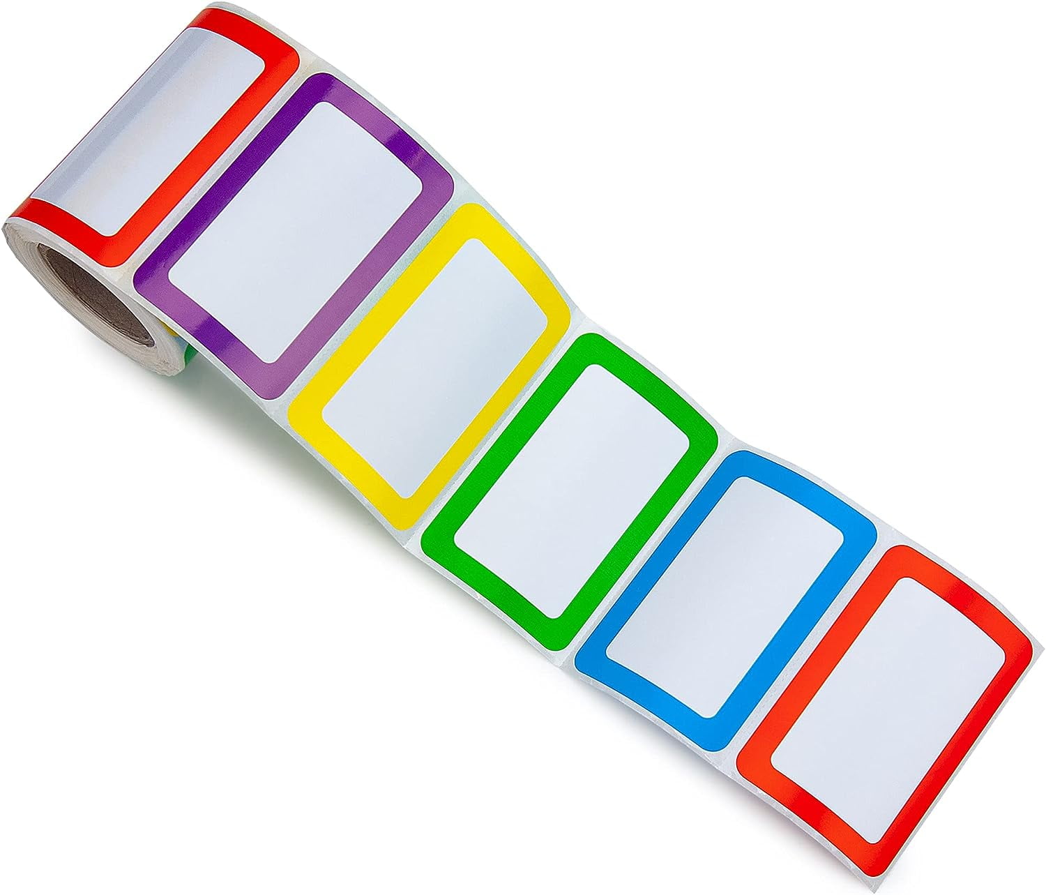 250 Name Label Tags, Large Colorful Plain Name Tag Labels Stickers ...