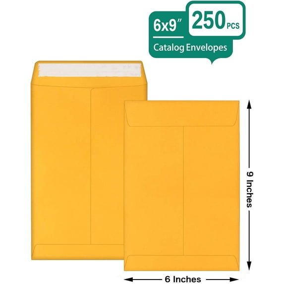 250 PCS Security Catalog Envelopes Printable Self Seal, Anti Tear brown ...