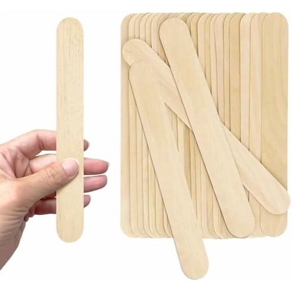 250 Pack, 8 Inch Jumbo Wooden Craft Popsicle Sticks for STEM Learning ...