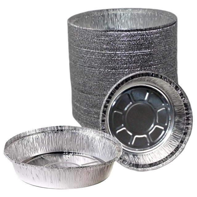 (250 Pack - 9 Inch Disposable Round Aluminum Take-Out Pans - Disposable ...
