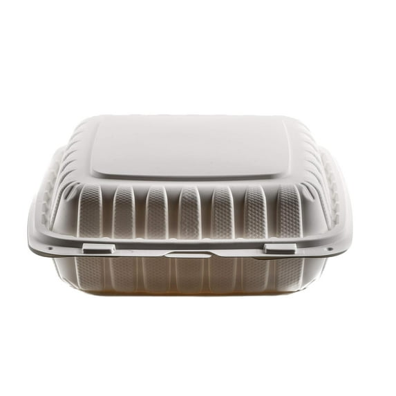 [250 Pack] 9 inch 3 Compartment Clam Shell Take Out Food Container ...