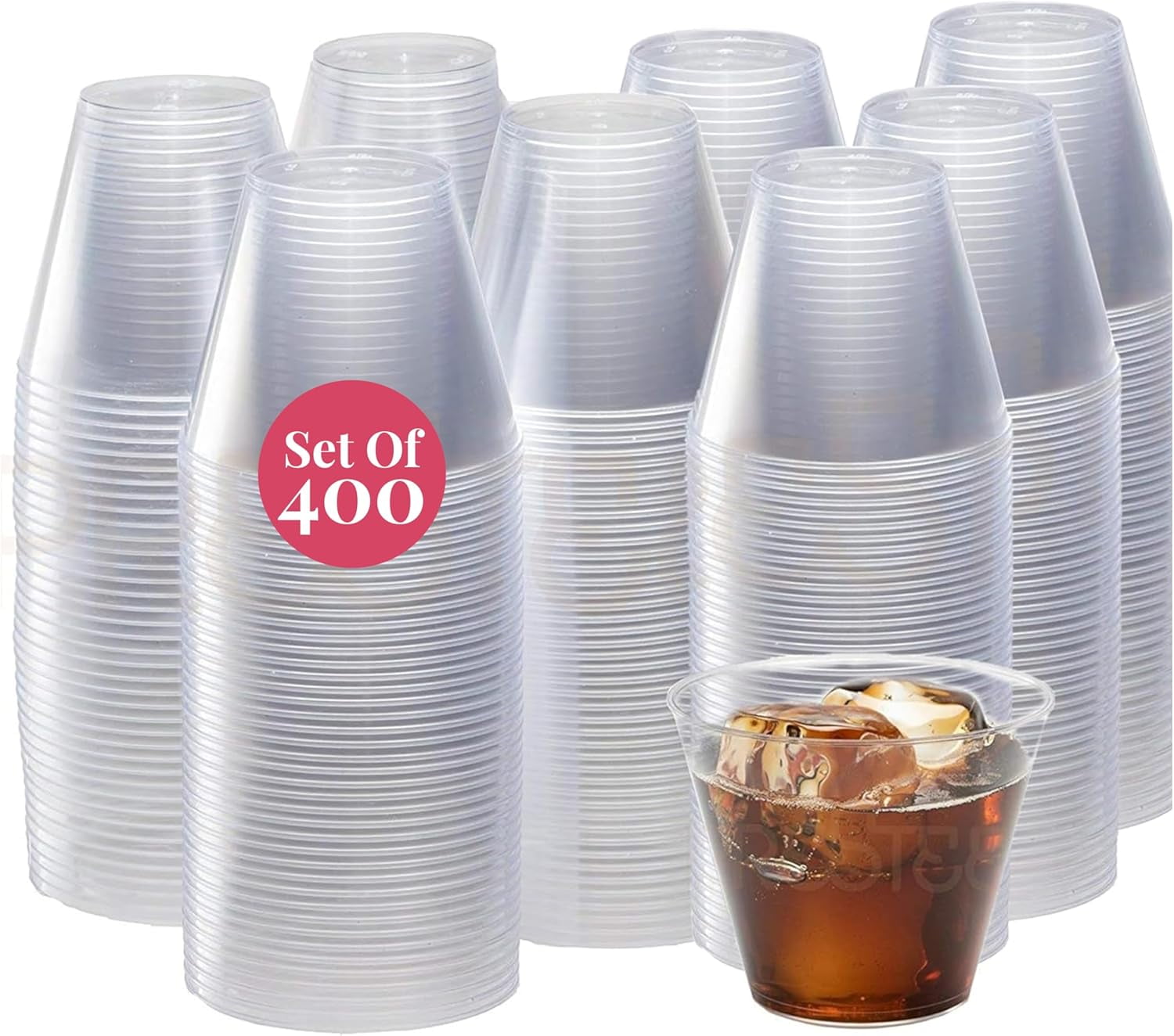 250-Pack Clear Disposable Cups - Durable 9 oz Plastic Water Cups for ...