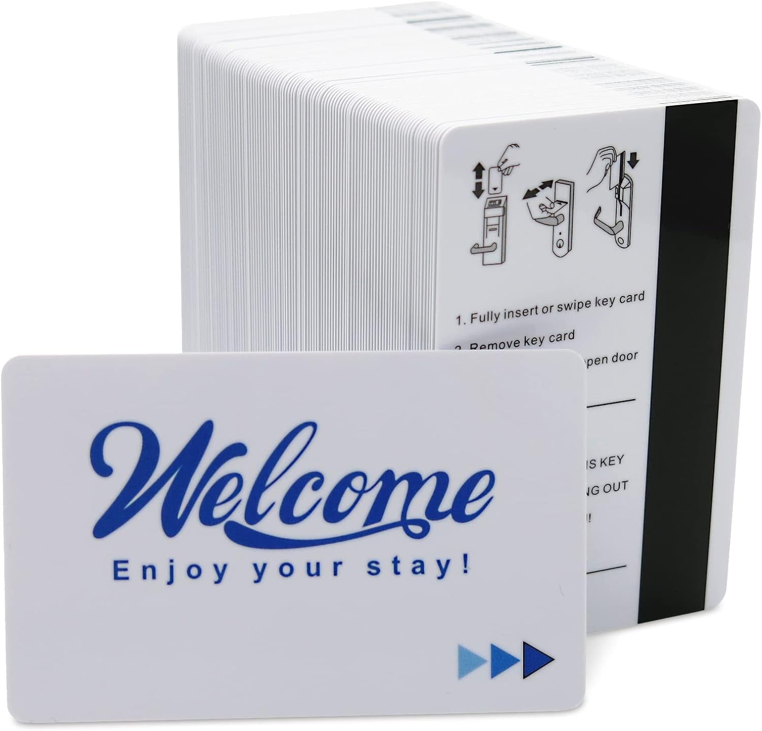 250 Pack Hotel & Motel Key Cards Welcome Enjoy Your Stay Card Magnetic ...