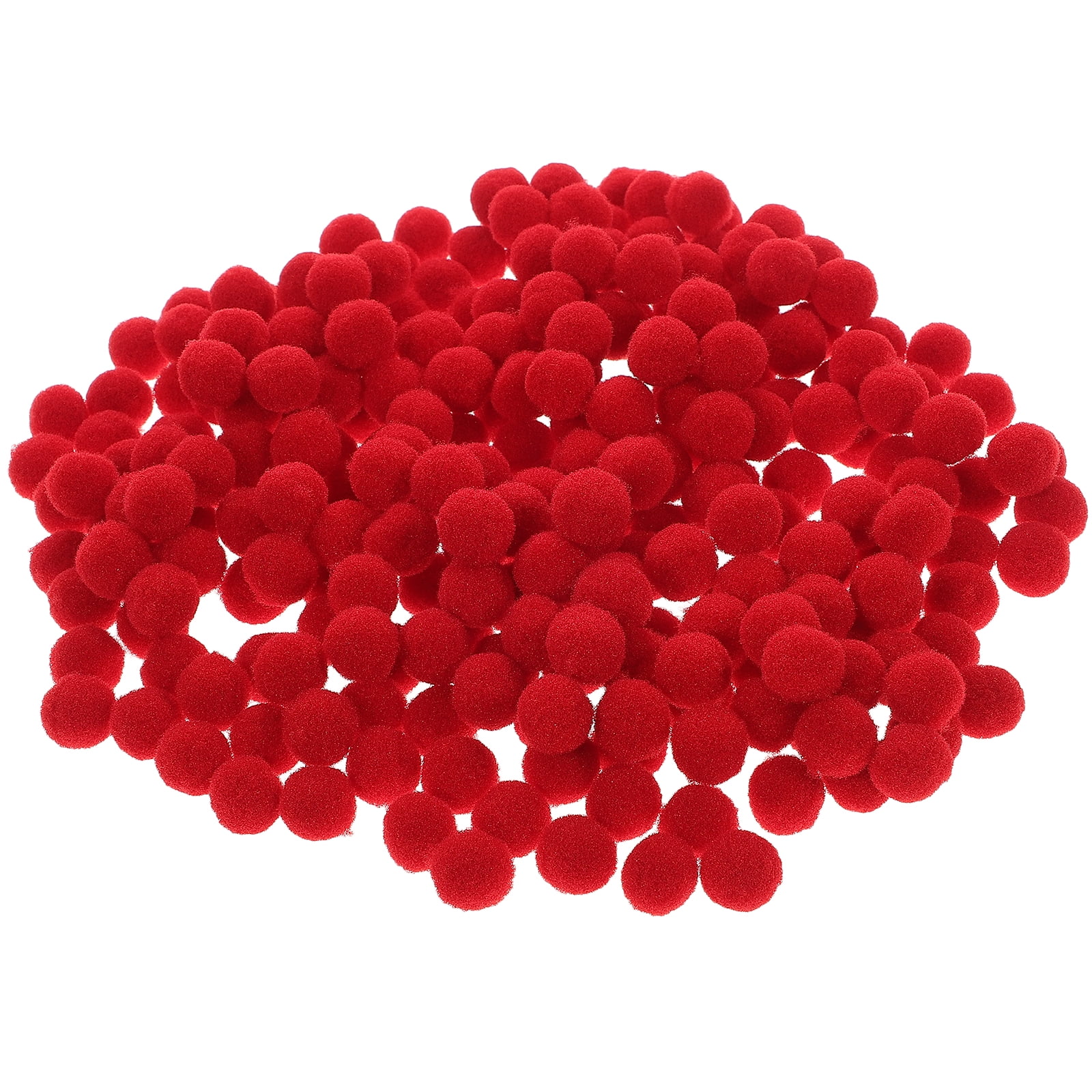 Tineasur 250Pcs Red Fluffy Pom Pom Balls Soft Artificial Balls for DIY ...