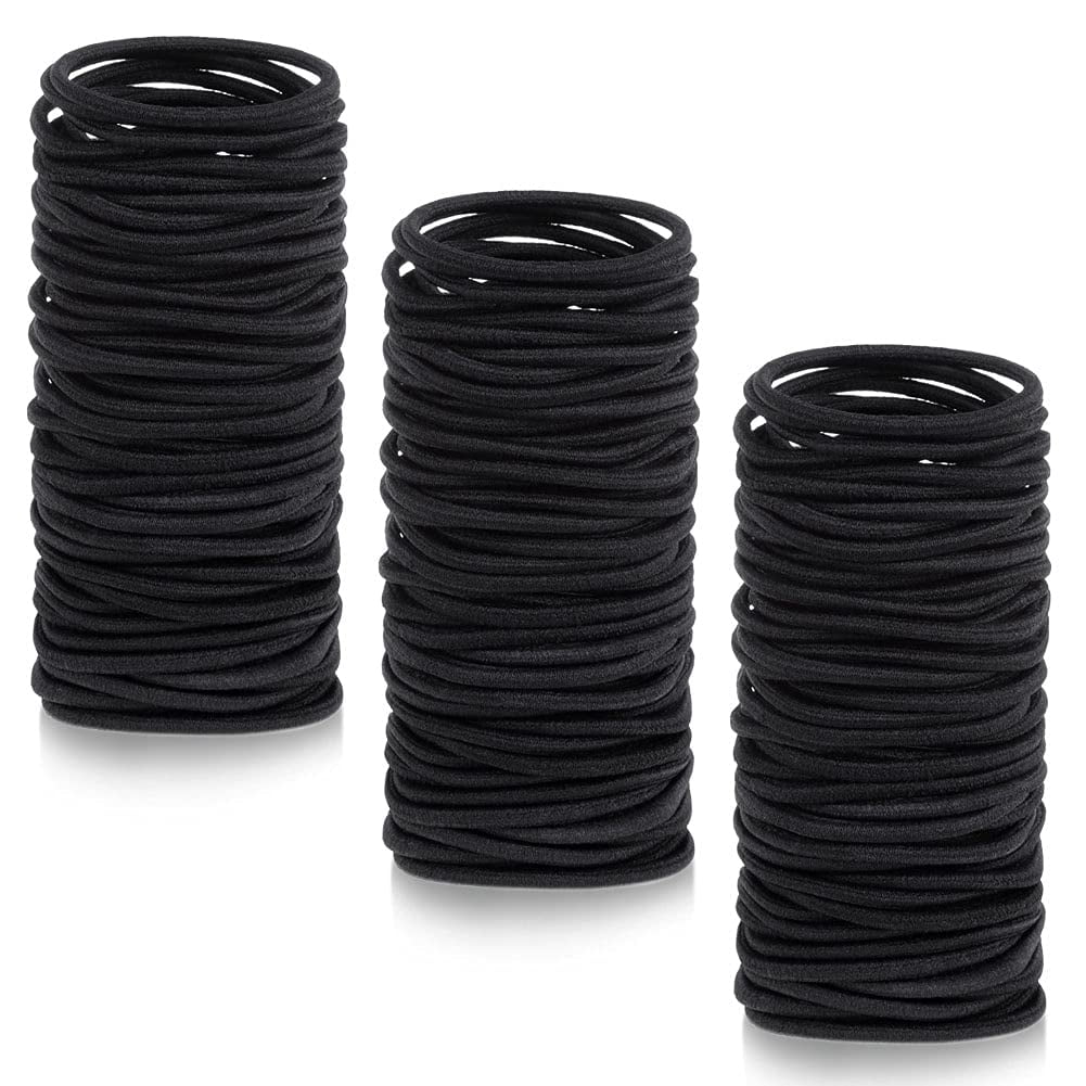 250 Pcs Black Elastics Small Hair Ties Elastics Small Hair Rubber Bands ...