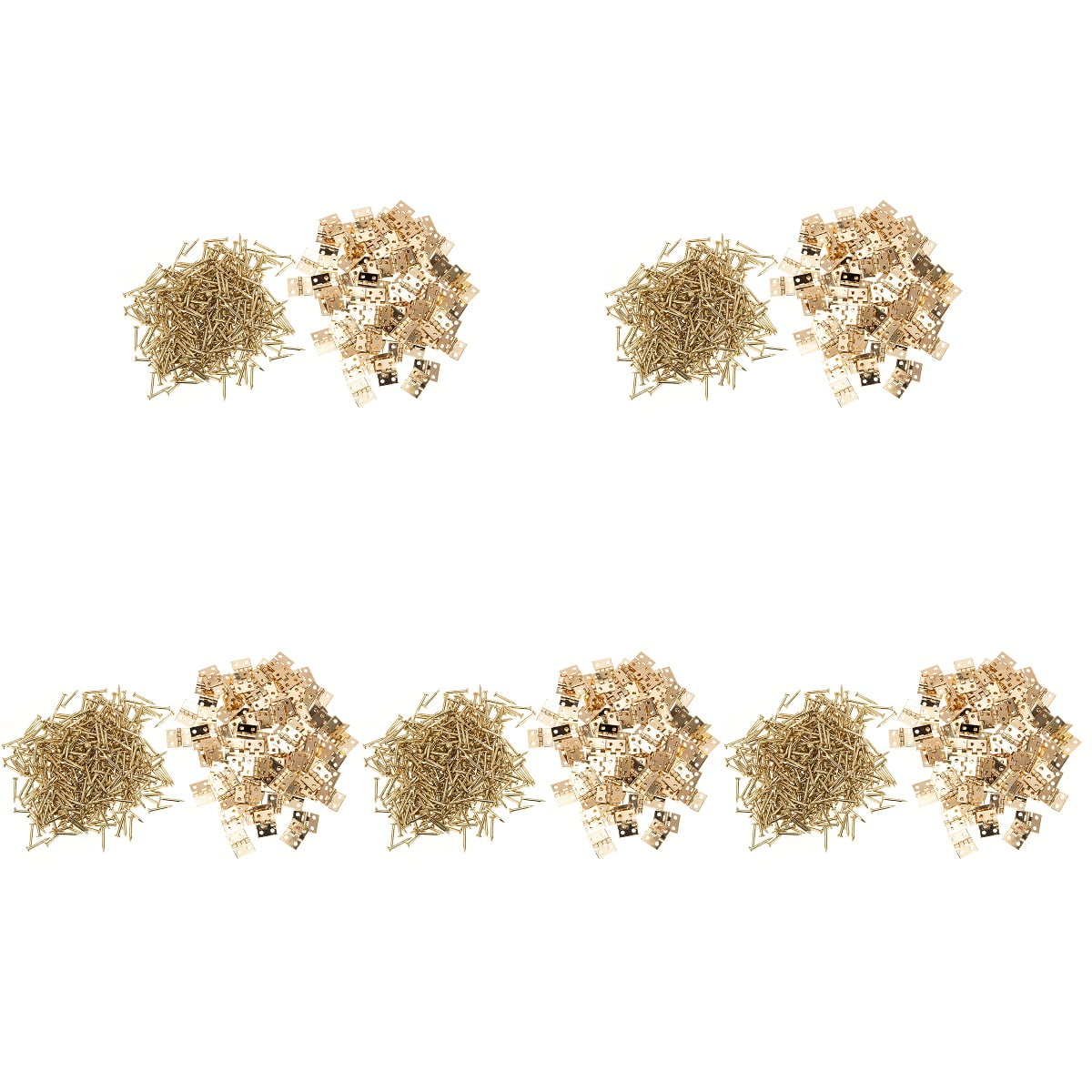 250 Pcs Cabinet Hinges Small for Crafts Flat Door Points Mini Wood ...