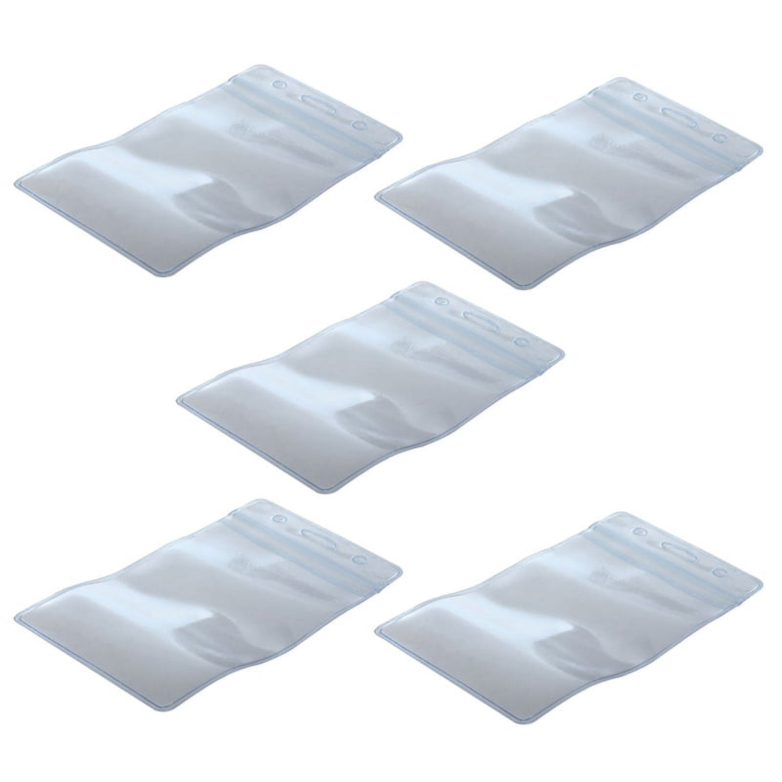 250 Pcs Clear Plastic Vertical Name Tag Badge ID Card Holders - Walmart.com