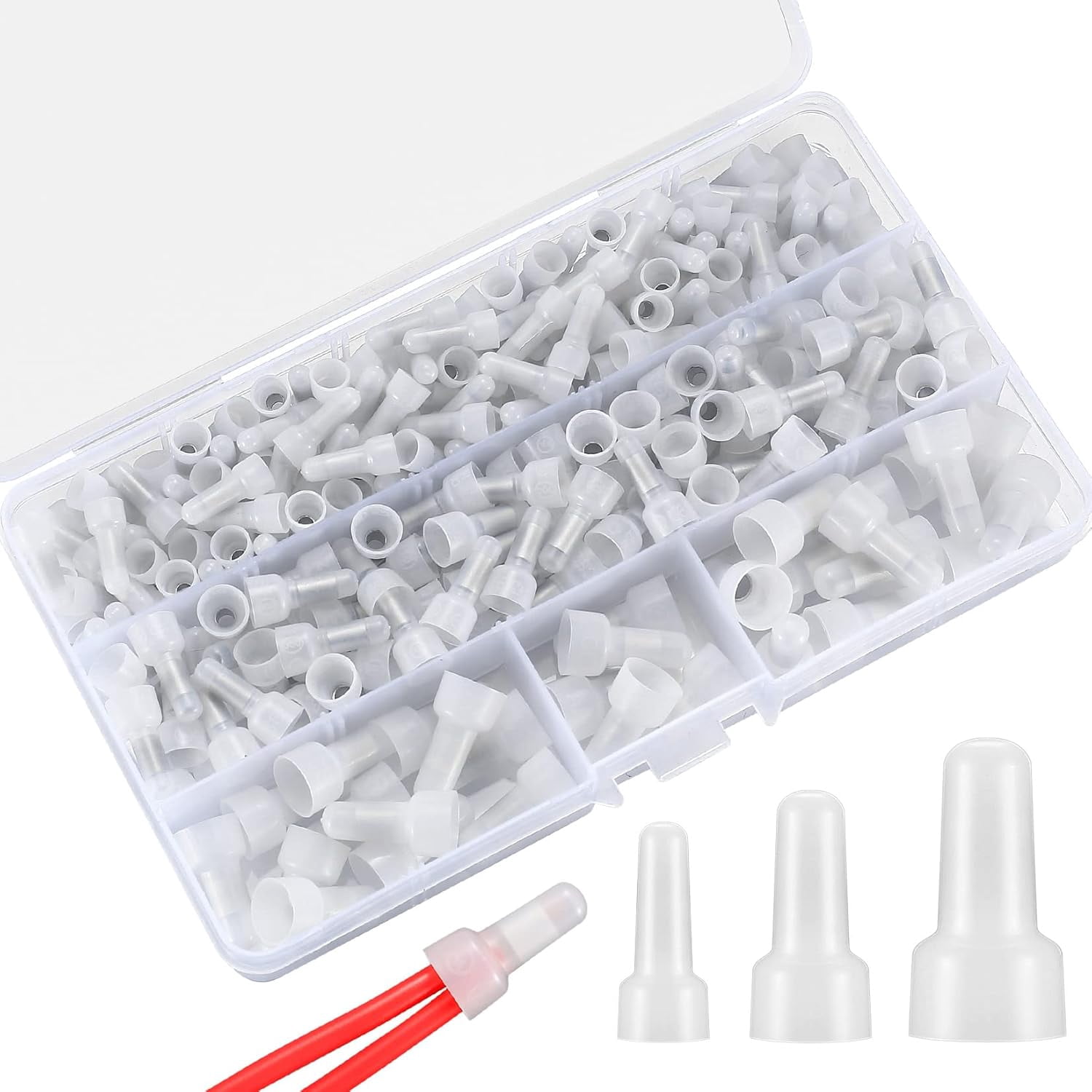 250 Pcs Closed End Wire Crimp Connectors, Nylon Closed End Crimp Caps ...