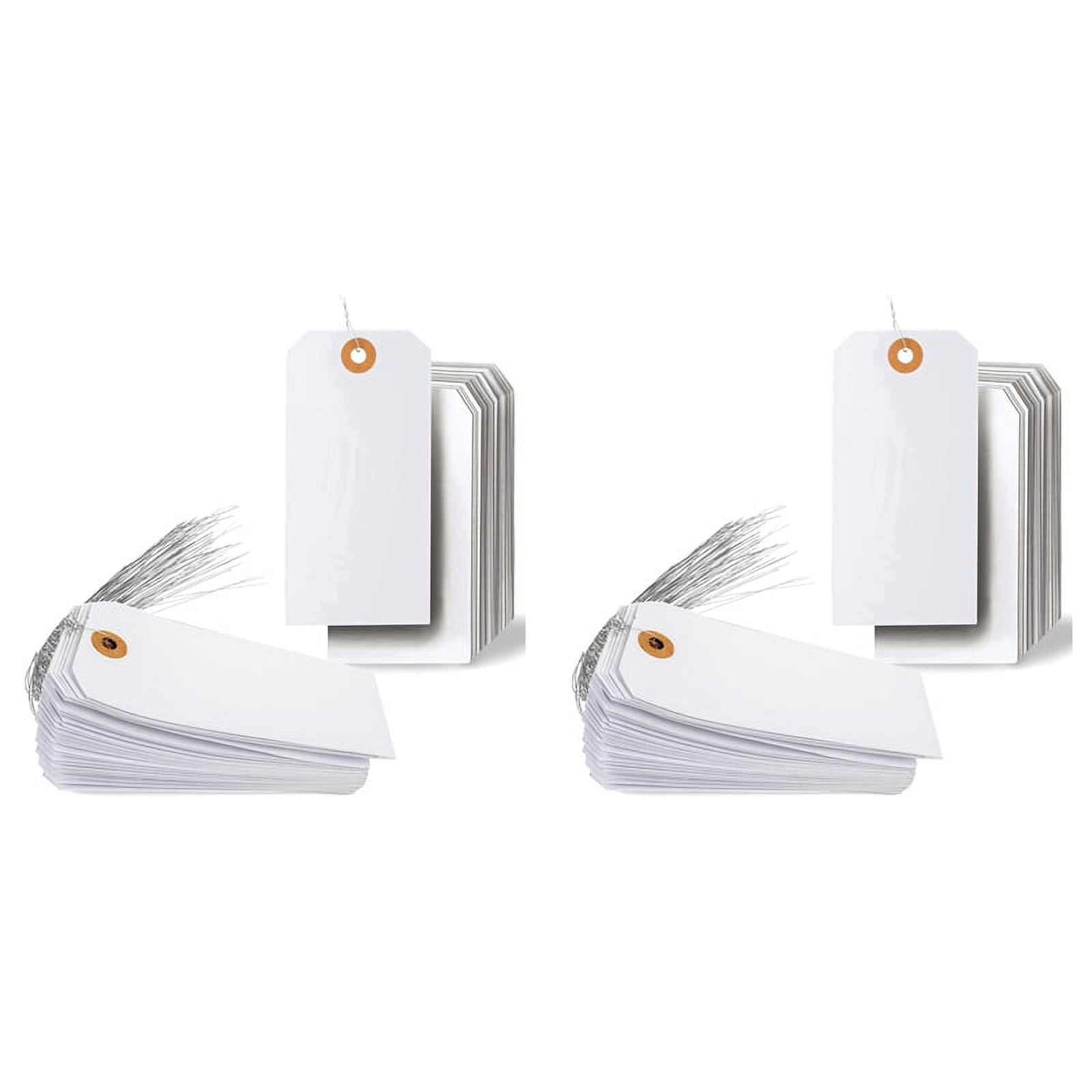 250 Pcs Hang Tags with Reinforced Eyelet and Wire, Pre-Attached Wire ...